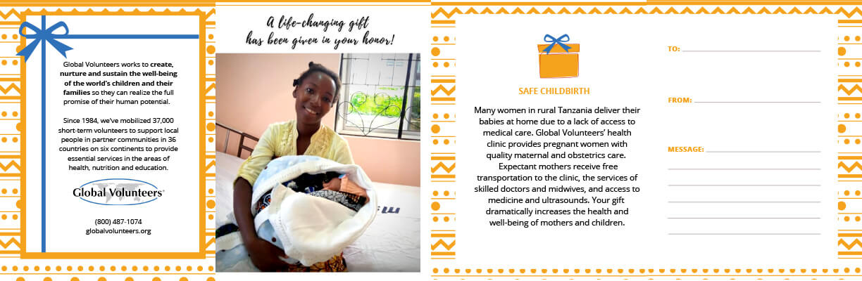 Gift Catalog Card Request - Global Volunteers
