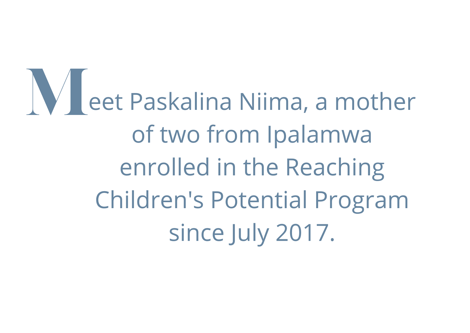 International Community Development Profile: Paskalina Niima Family ...